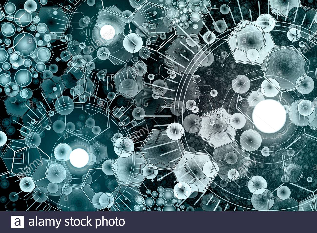 Free download Abstract molecules on soft grey background Molecular ...