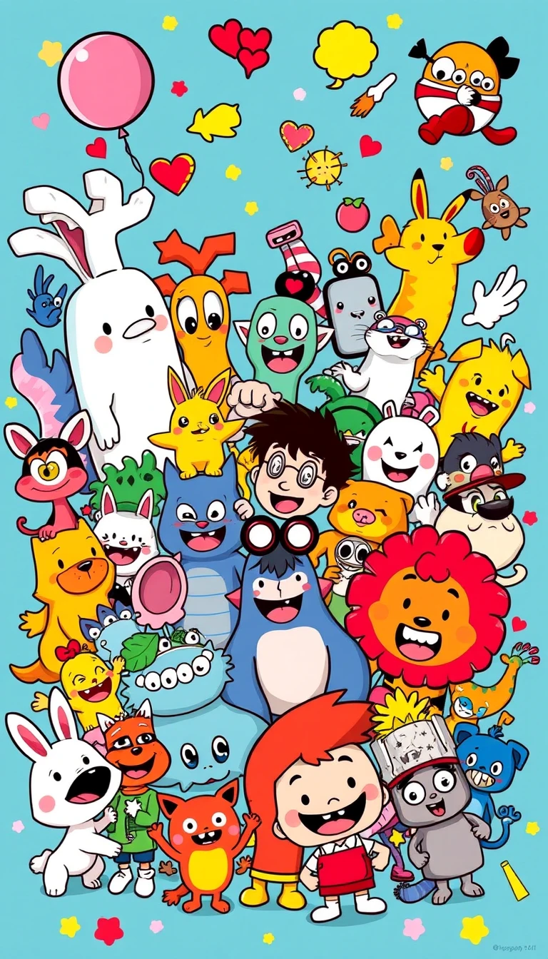 🔥 Free Download Cartoon Characters Phone Wallpaper by @nathanwright ...
