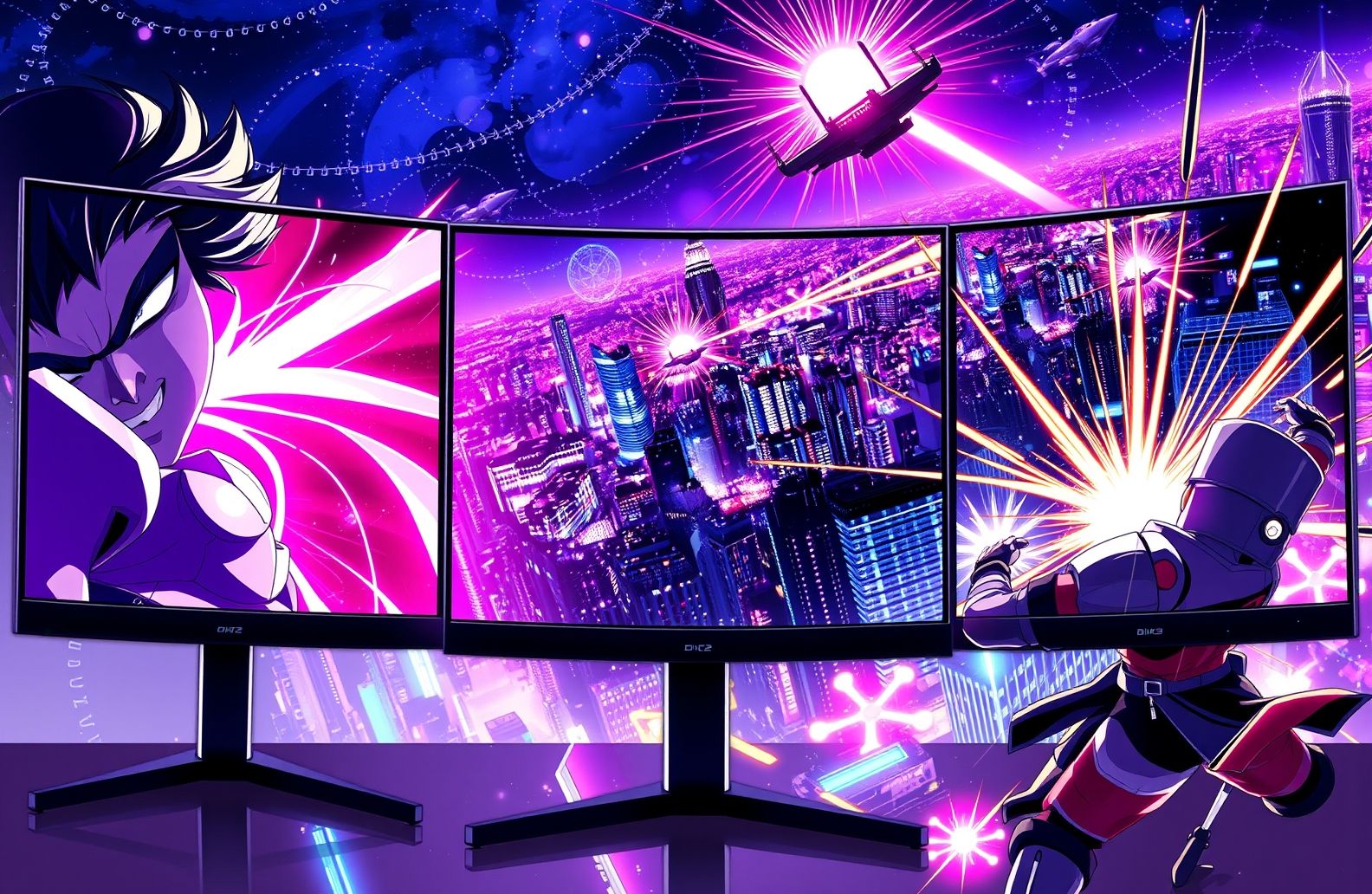 🔥 Free Download Triple Monitor Anime Wallpaper by @richardn27 ...