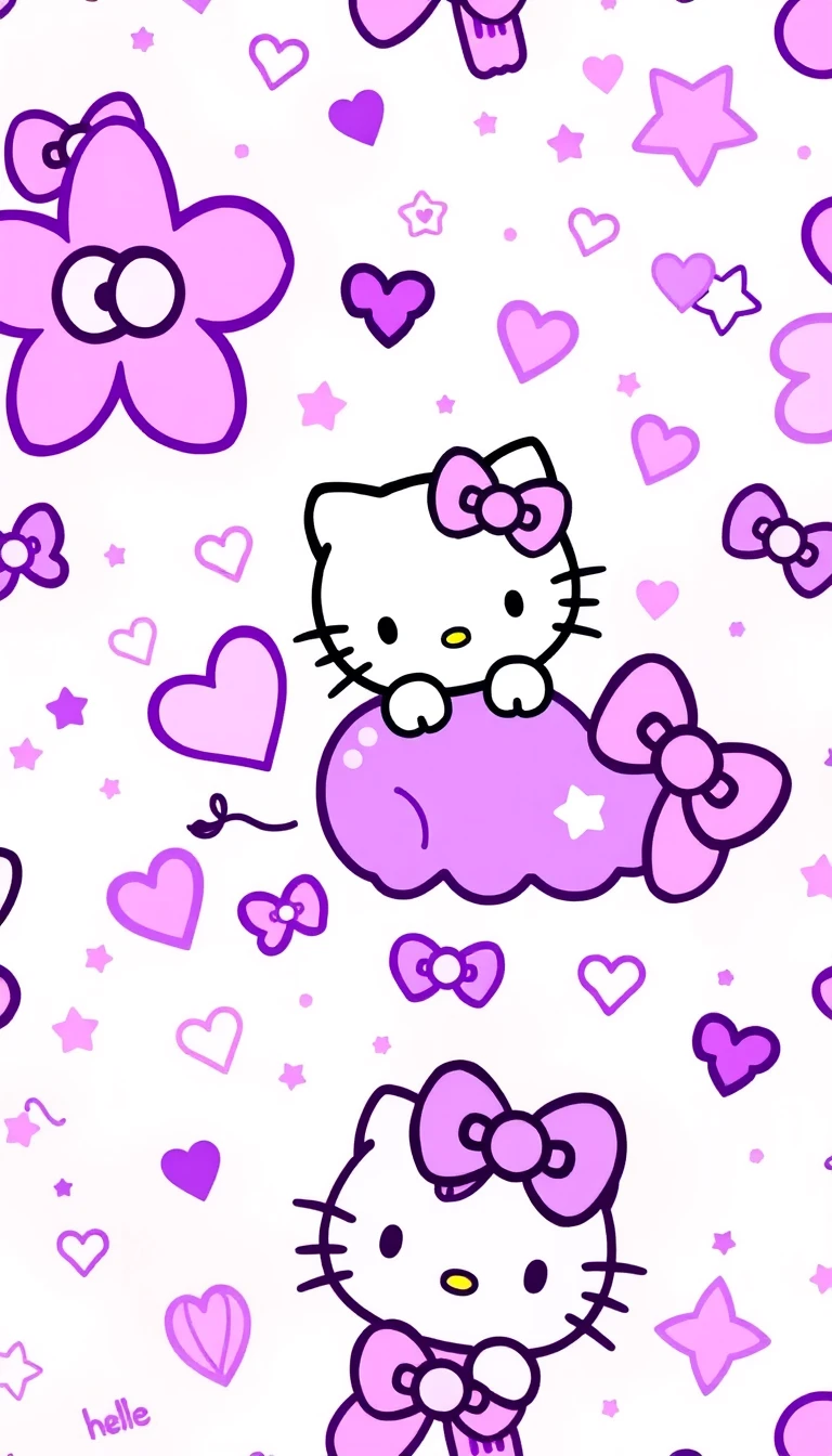 🔥 [60+] Purple Hello Kitty Wallpapers | WallpaperSafari