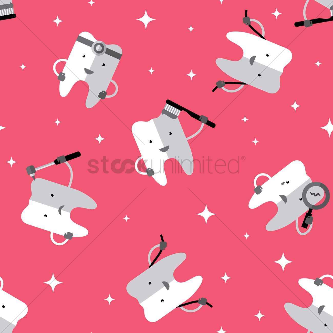🔥 Free Download Seamless Tooth Background Vector Image Stockunlimited ...