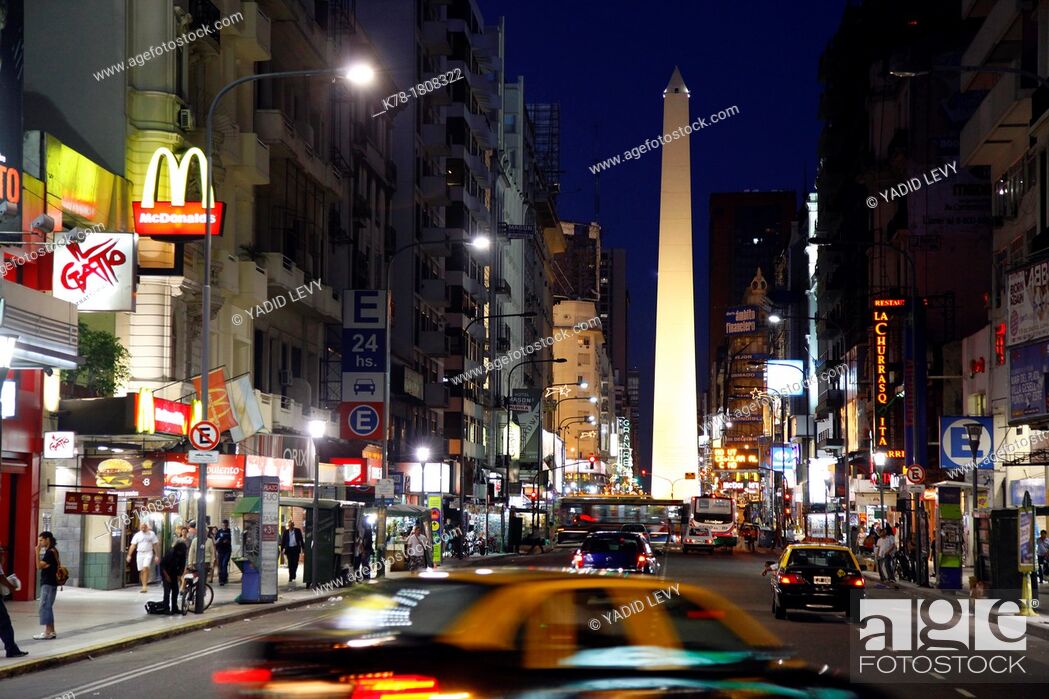 🔥 Free Download Over Avenida Corrientes With The Obelisco In Background ...