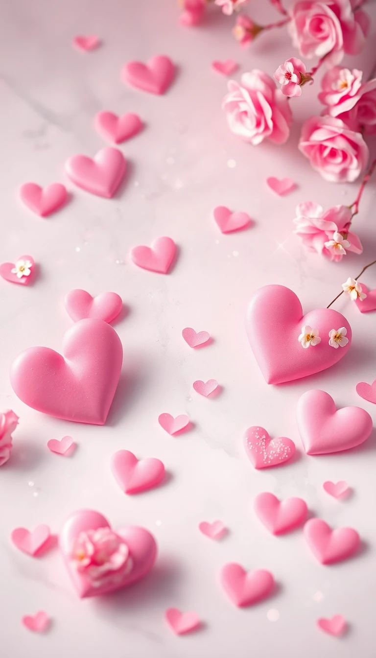 🔥 Free Download Pink Valentine S Day Heart Wallpaper by ...