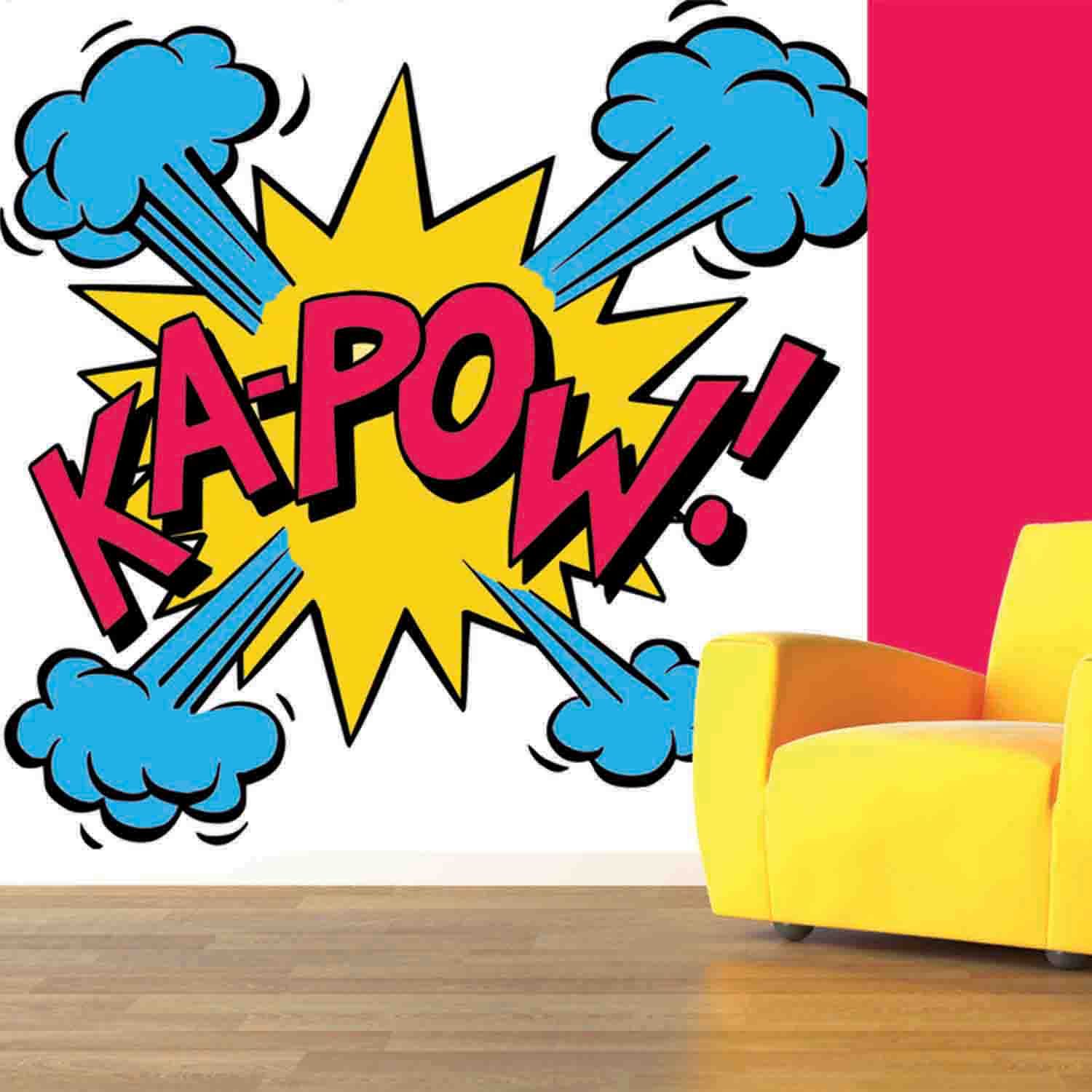 🔥 Free Download Kapow Mural By Digetex Wallpaper Direct Pop Art Image ...