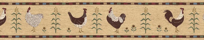 Free download Details about ROOSTERS HEN CHICKEN Wallpaper Border ...