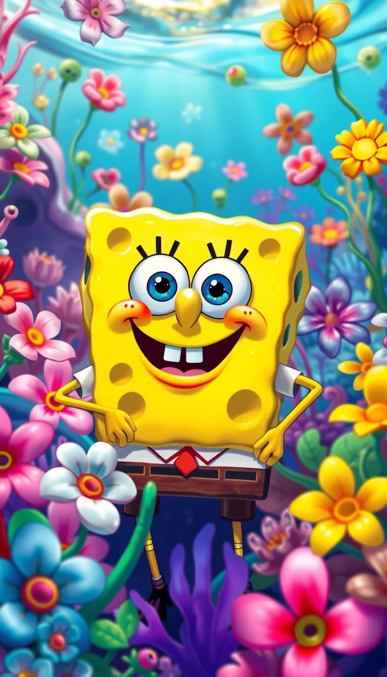 🔥 Free Download Spongebob Flower Background by @cheyennec16 ...