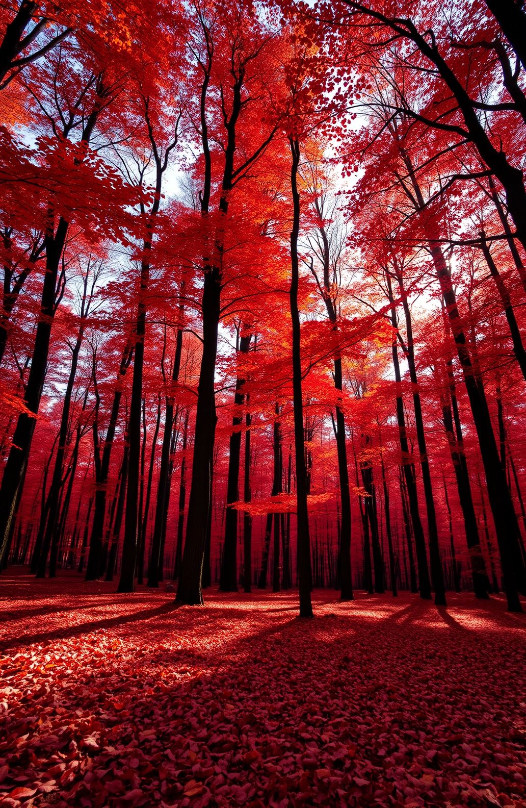 🔥 Free Download Red Forest Wallpaper by @christopherdominguez ...