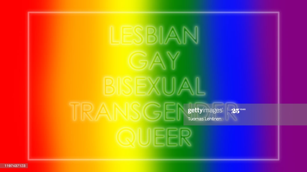 🔥 Free Download Lesbian Gay Bisexual Transgender Queer Words On Rainbow Colored by ...