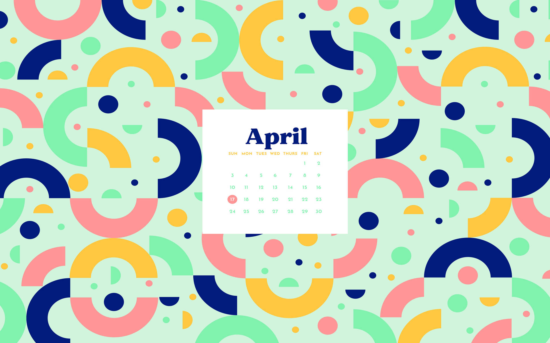 🔥 Free Download Colorful Pattern April Calendar Wallpaper by @codyl5 ...