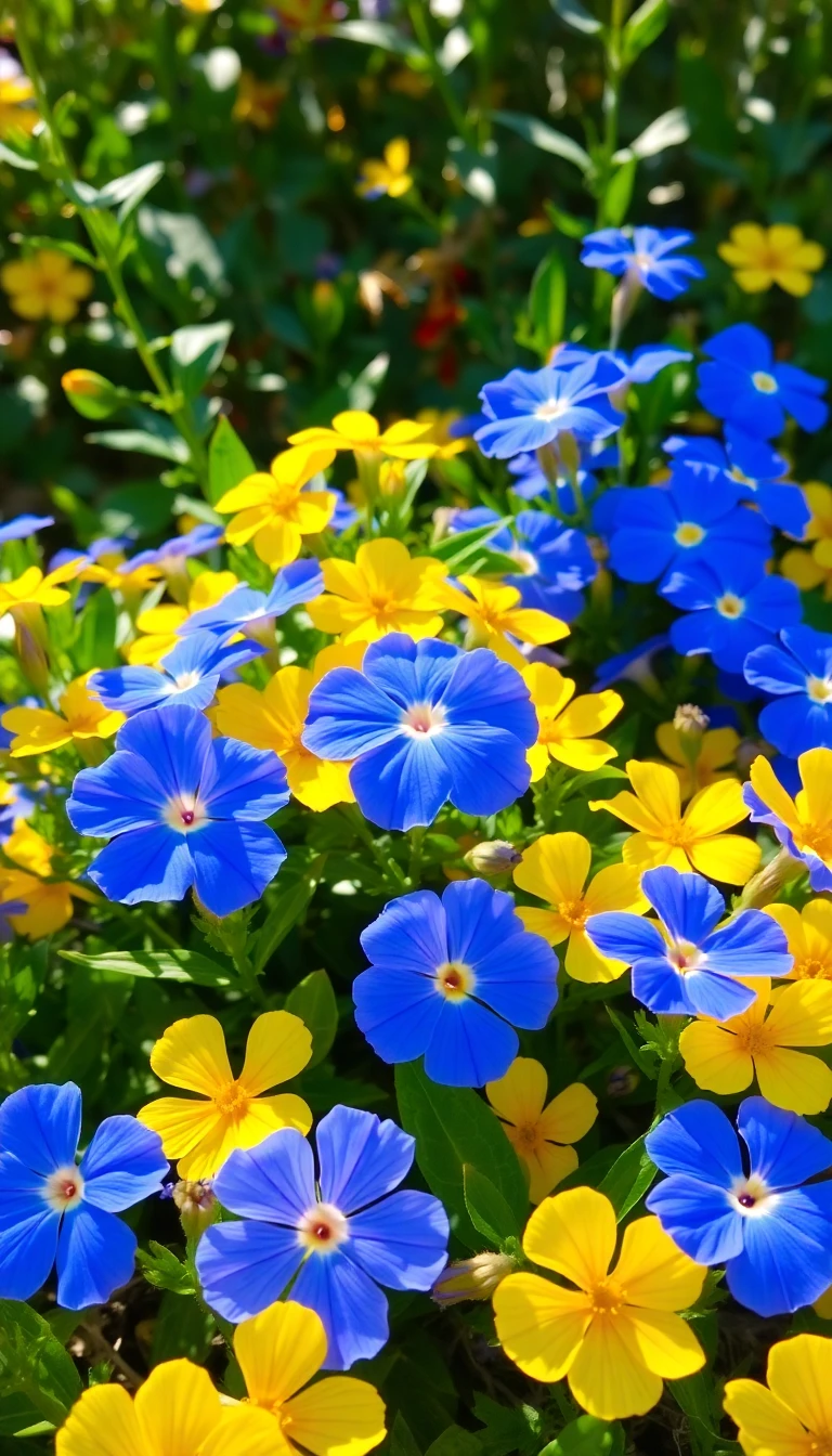 🔥 Free Download Blue And Yellow Flowers Wallpaper by @brookeharris ...