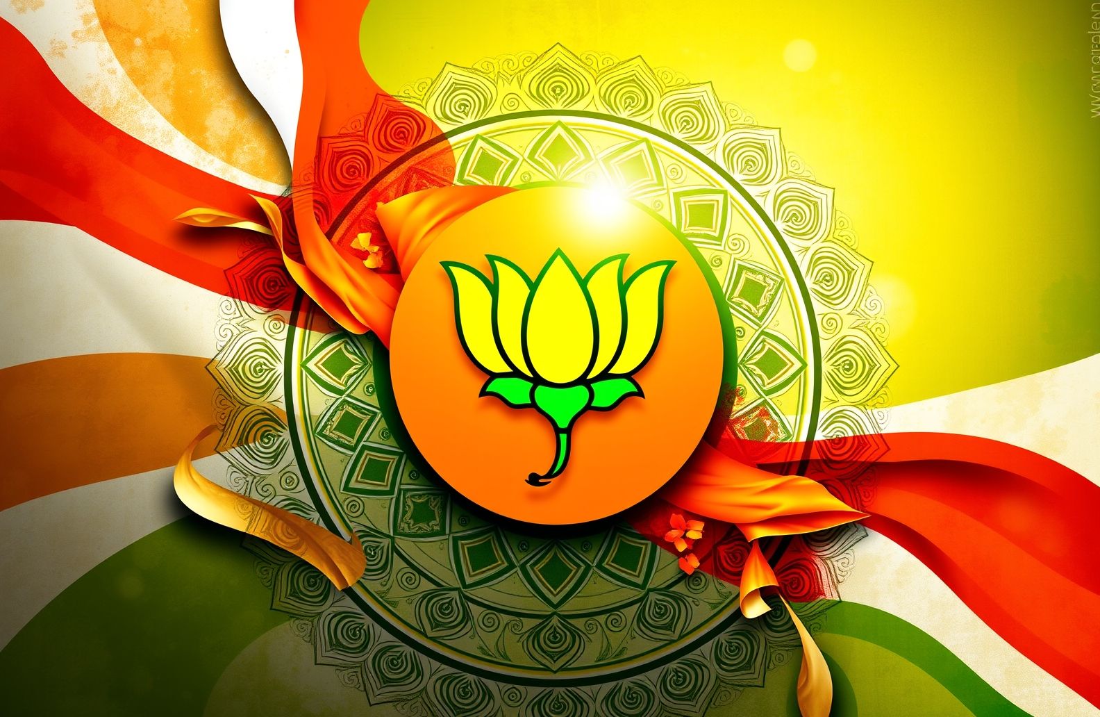 Bjp Wallpaper Download Lotus Bjp Election Symbol Stock Vector Images