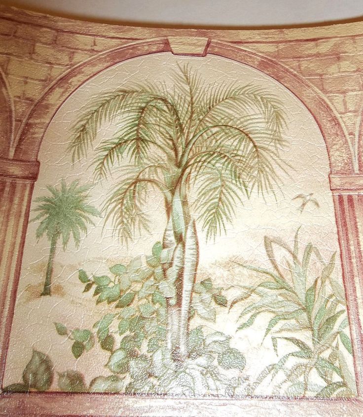 Free download roth 9 Framed Palm Trees Prepasted Wallpaper Border at ...