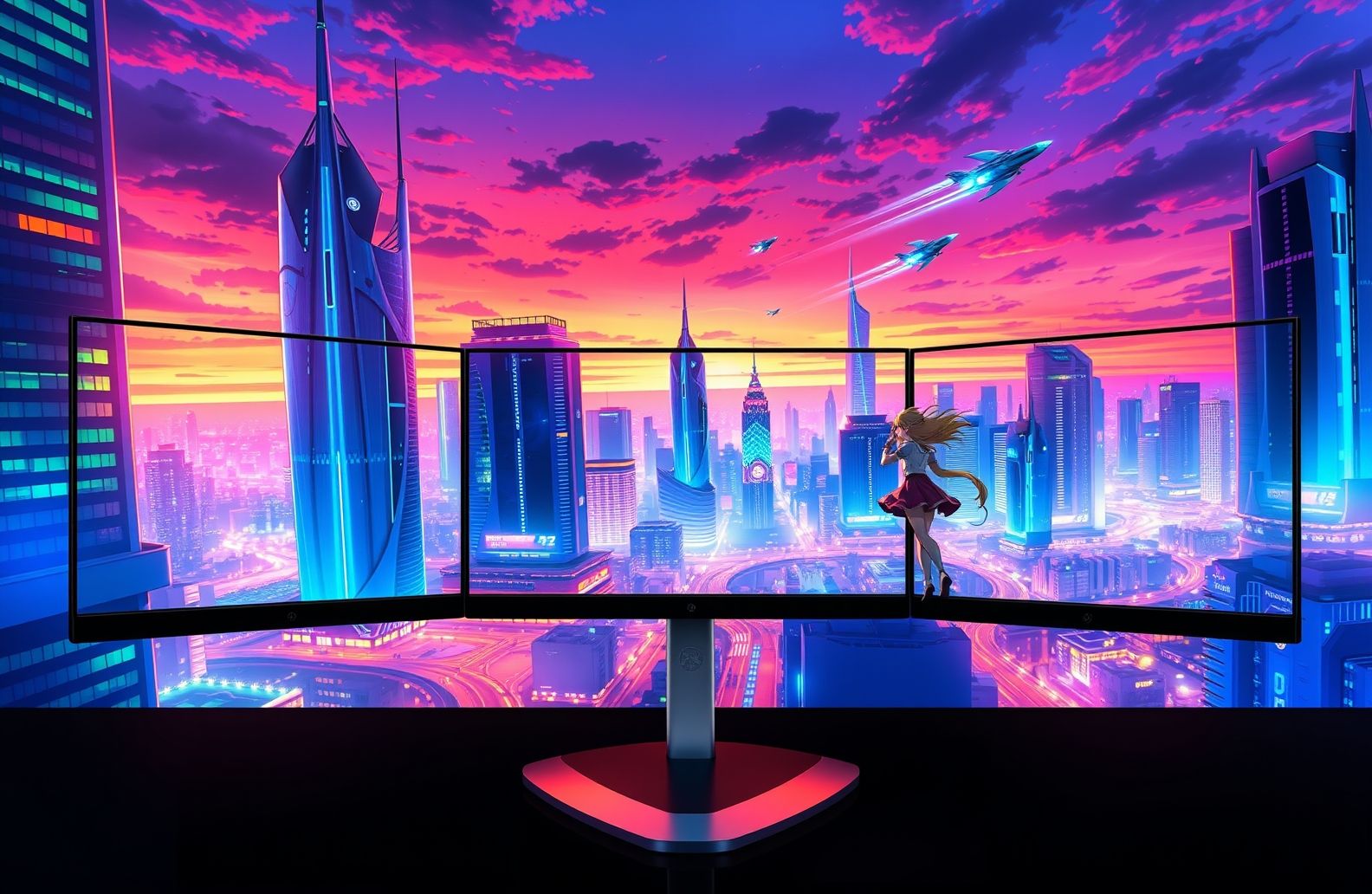 🔥 Free Download Triple Monitor Anime Wallpaper by @mromero21 ...