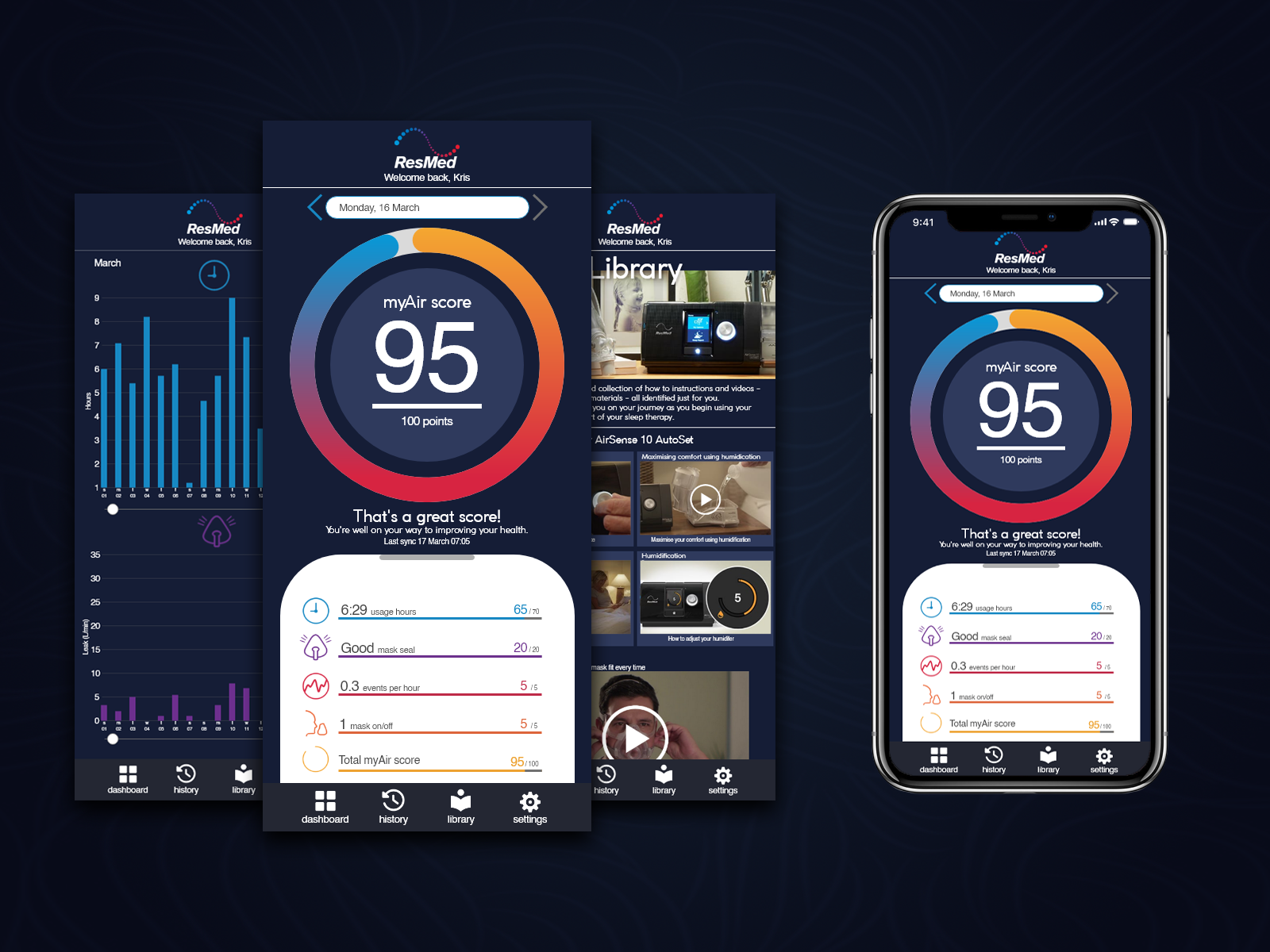 🔥 Free Download Resmed Cpap App Design By Kris Cargill On Dribbble by ...