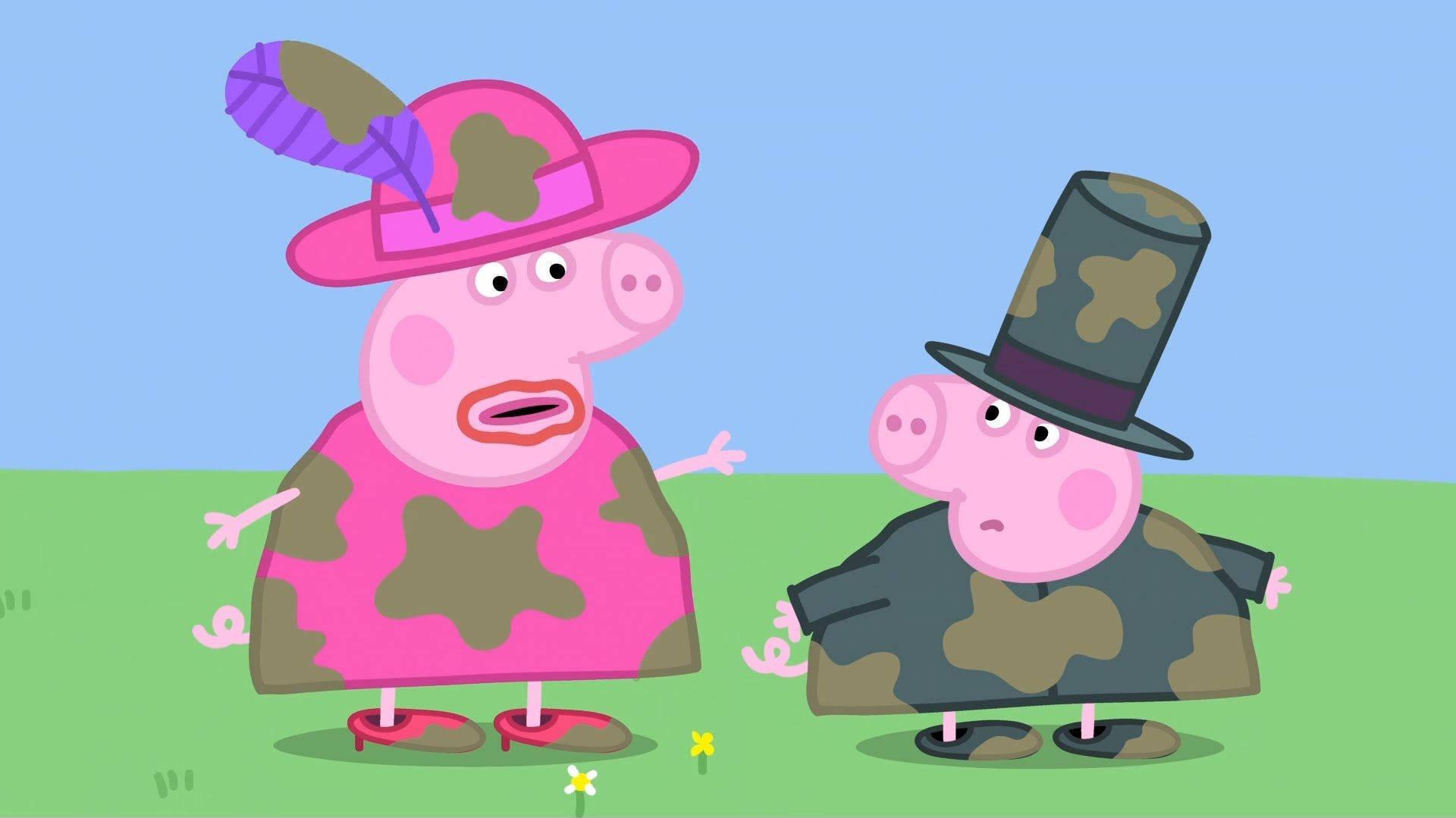🔥 Free Download Peppa Pig And Her Friend Are Dressed In Pink Black by ...