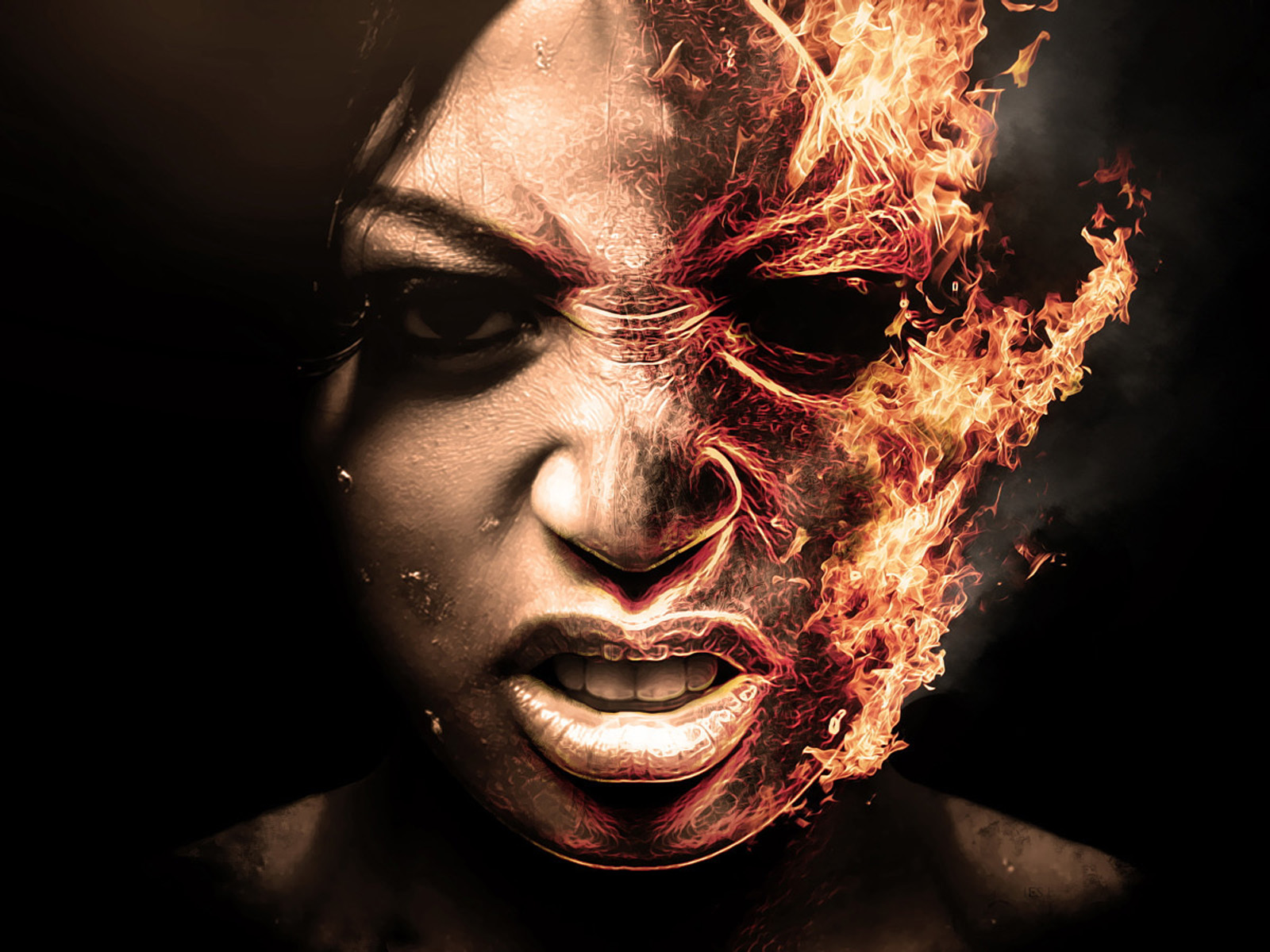 🔥 Free Download Horror Girl Face Wallpaper On This Scary Background ...