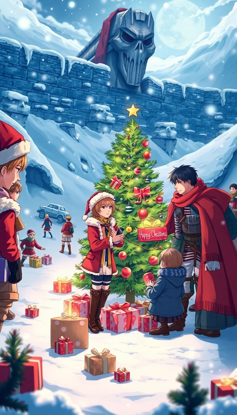 🔥 Free Download Attack On Titan Christmas Wallpaper by @laurenb57 ...