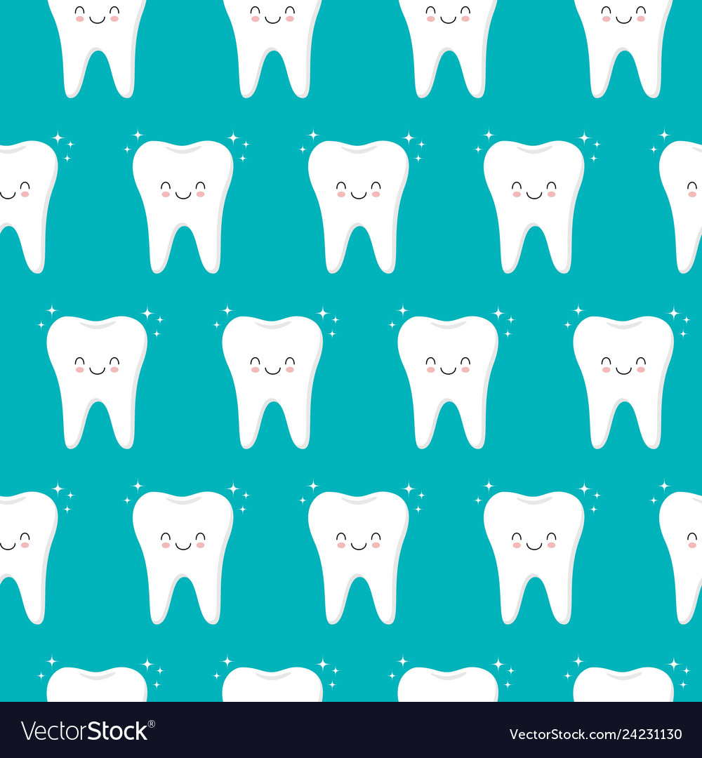 Free download Seamless pattern with cute teeth and objects for dental ...