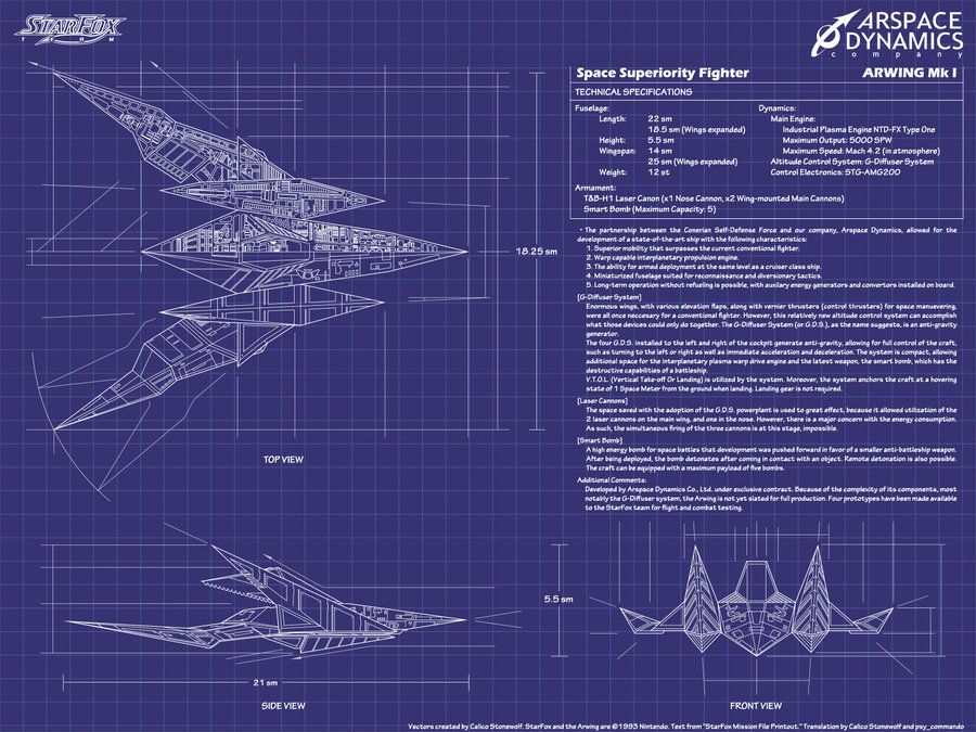 🔥 Free Download Starfox Arwing Mk Wp Revamp By Calicostonewolf by ...
