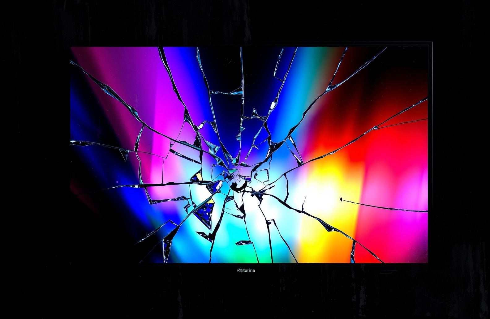 🔥 Free Download Broken Tv Screen Wallpaper Hd Black Background by ...