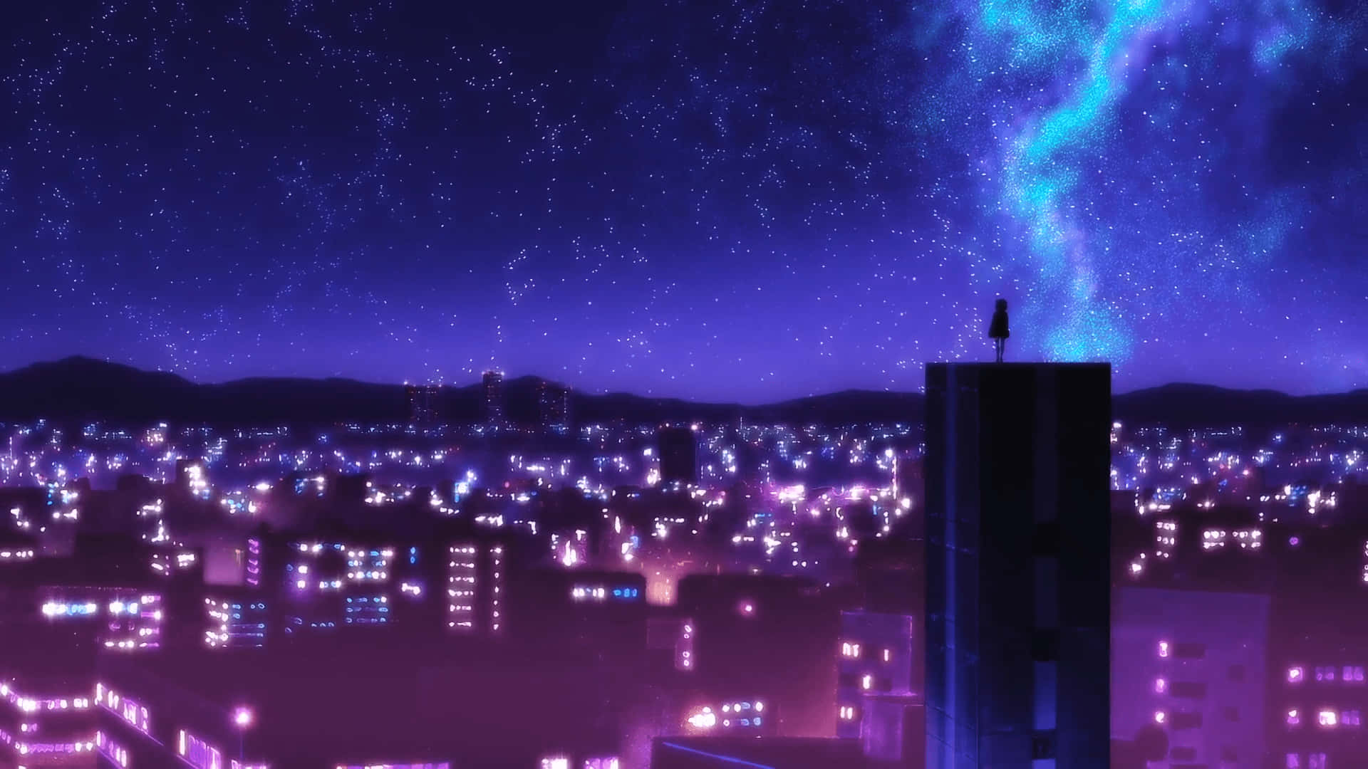 🔥 Free Download Purple Night Anime City Wallpaper by @vdavenport32 ...
