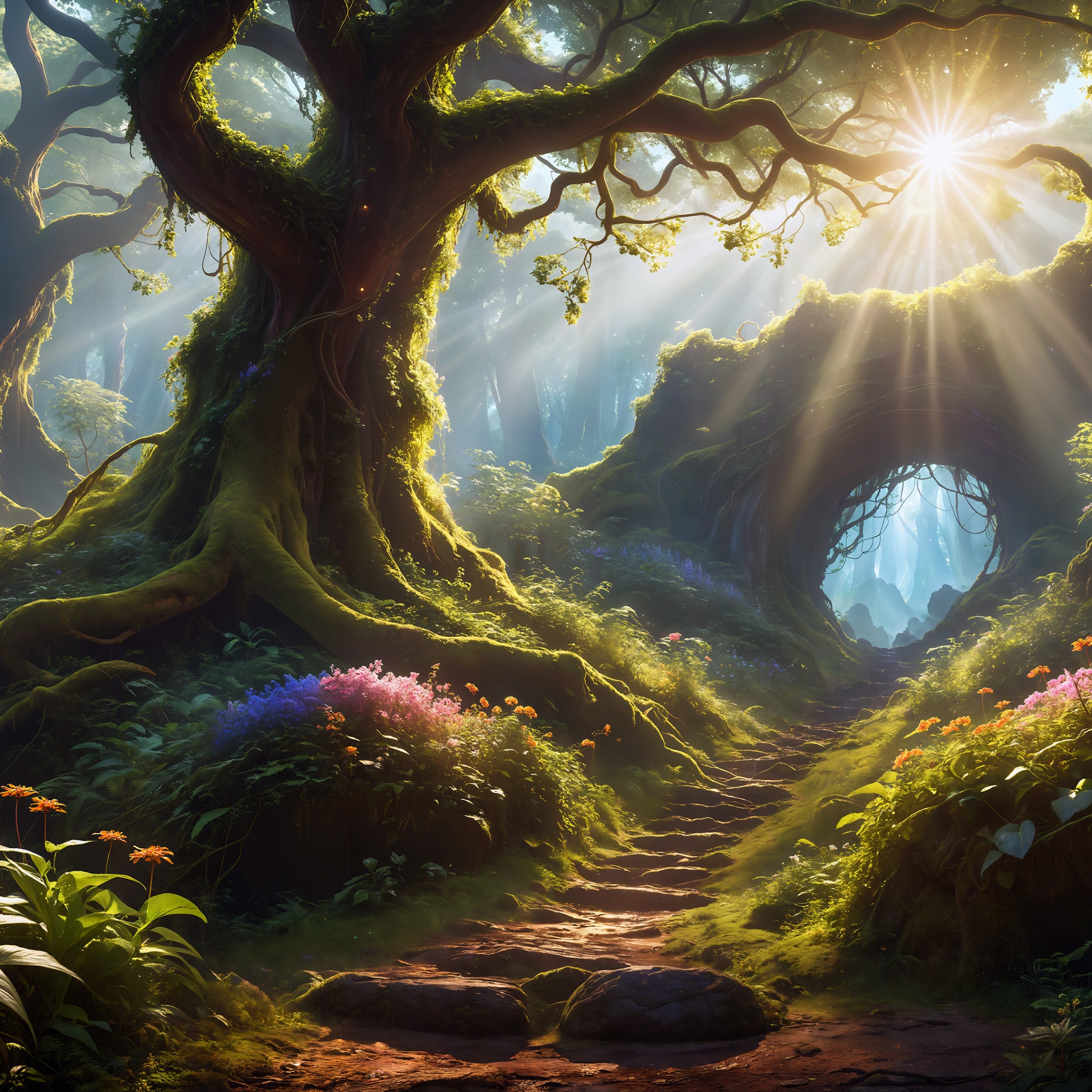 🔥 Free Download Mystical Forest Wallpaper 4k Path Sunlight Ai Art by @lholmes67 | WallpaperSafari