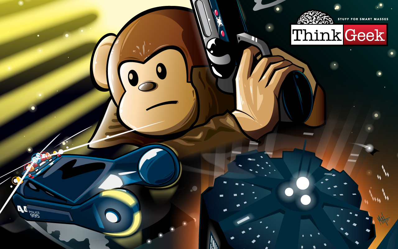 🔥 Free Download Monkey Thinkgeek Wallpaper by @richardcollier ...