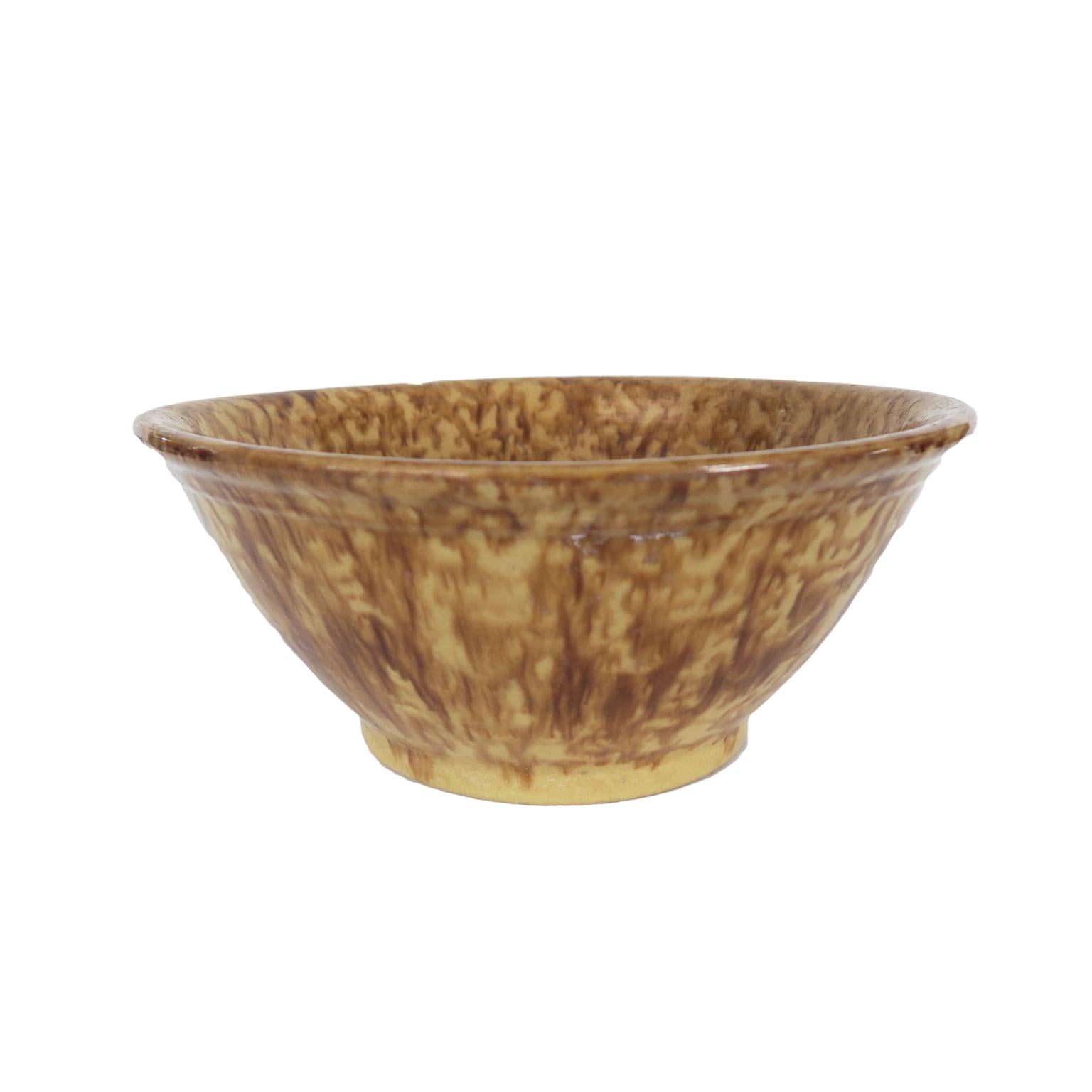 🔥 Free Download Antique Large Yellow And Brown Spongeware Stoneware ...