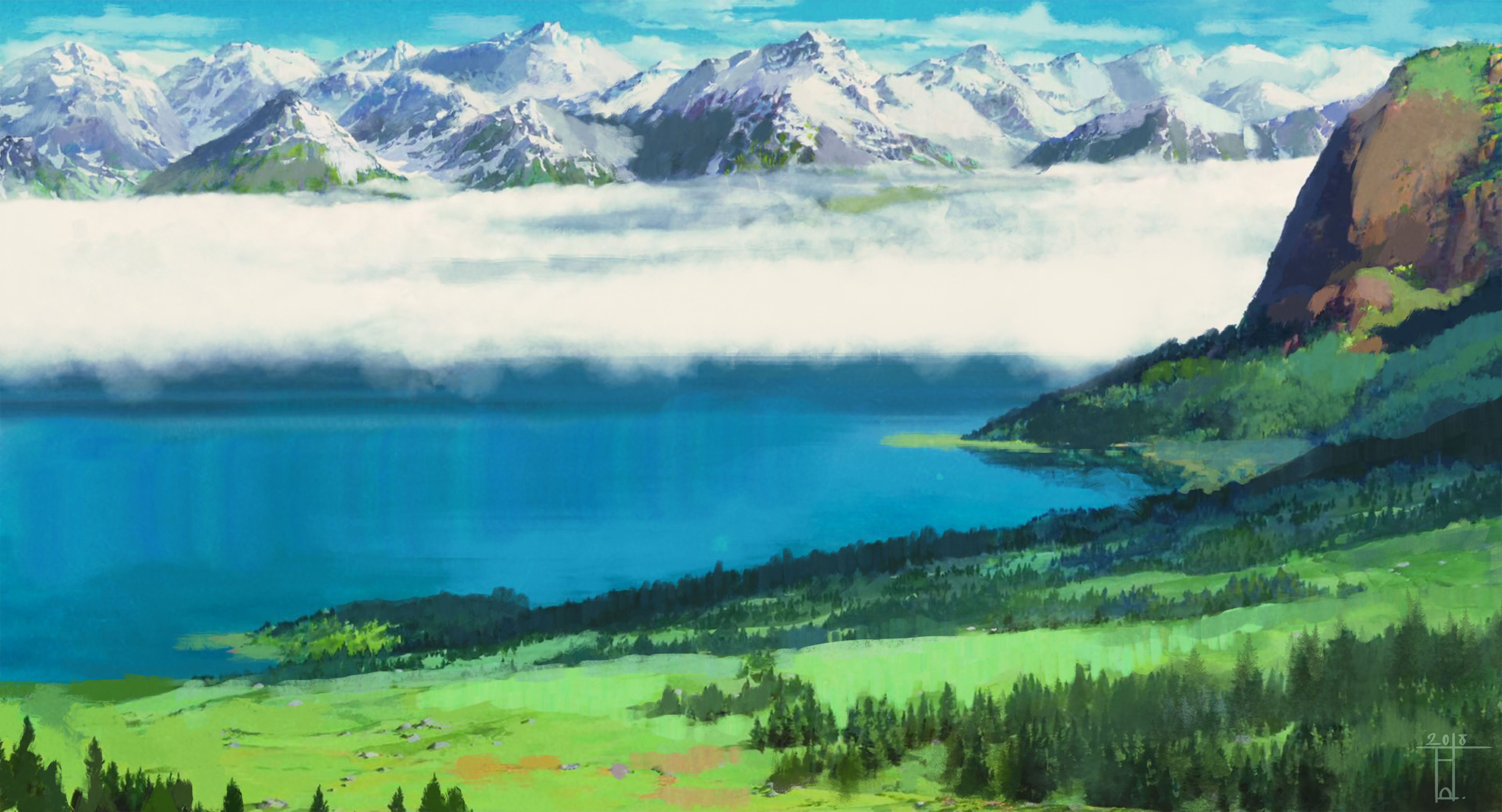 🔥 Free Download Studio Ghibli Lockscreen Anime Scenery Wallpaper Ipad ...