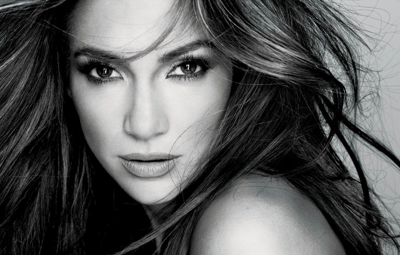 🔥 Free Download Wallpaper Actress Singer Jennifer Lopez Black And White ...
