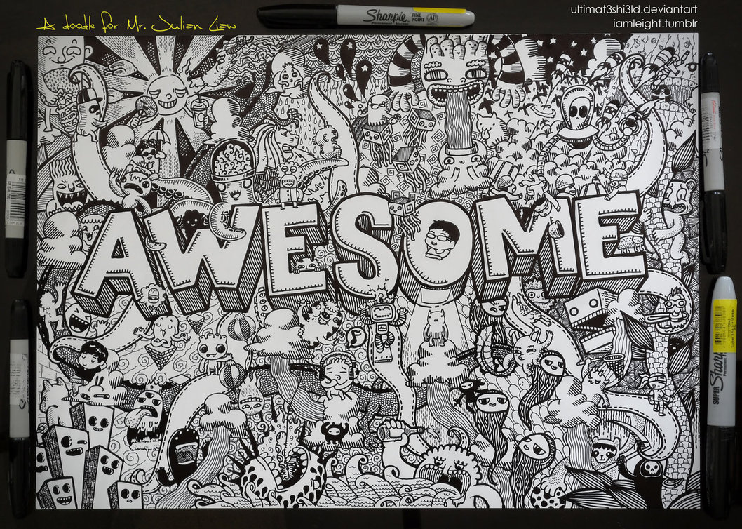 Free Download Commissioned Doodle AWESOME By Lei Melendres 1058x754 For Your Desktop Mobile 