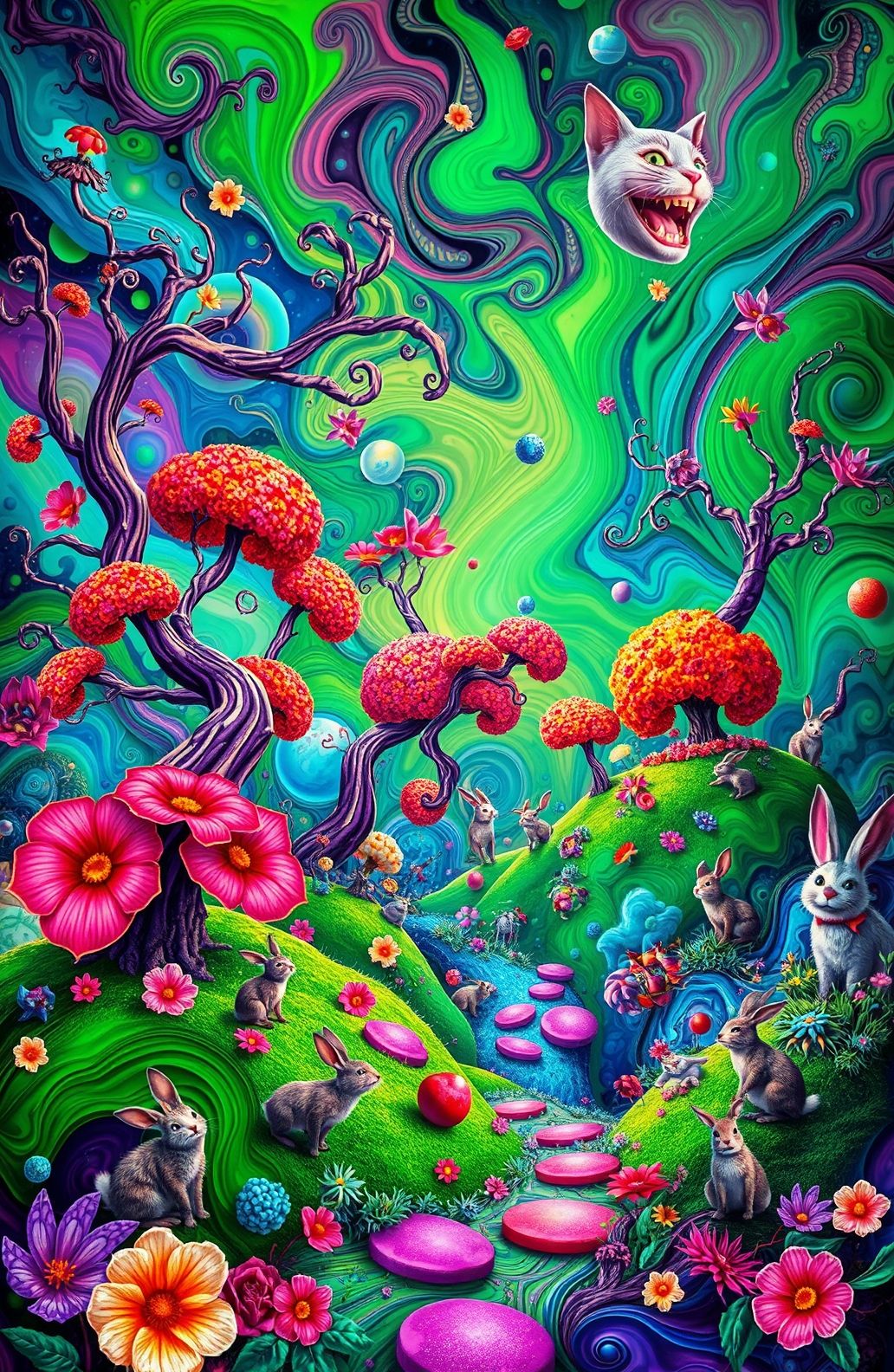 🔥 Free Download Trippy Alice In Wonderland Wallpaper by @brandond9 ...