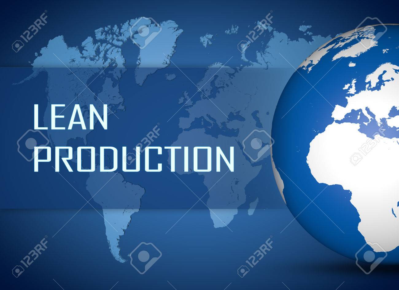 🔥 Free download Lean Production Concept With Globe On Blue World Map ...