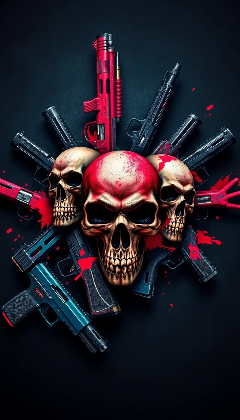 🔥 Free Download Skulls And Guns Wallpaper by @rchase | WallpaperSafari