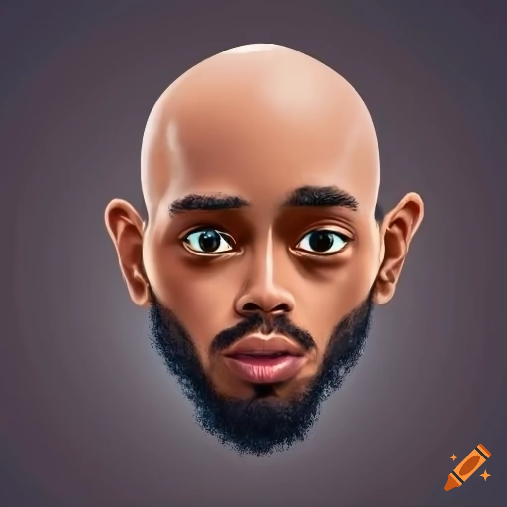 🔥 Free Download Portrait Of A Stylish Bald Man With Beard Wallpaper by ...