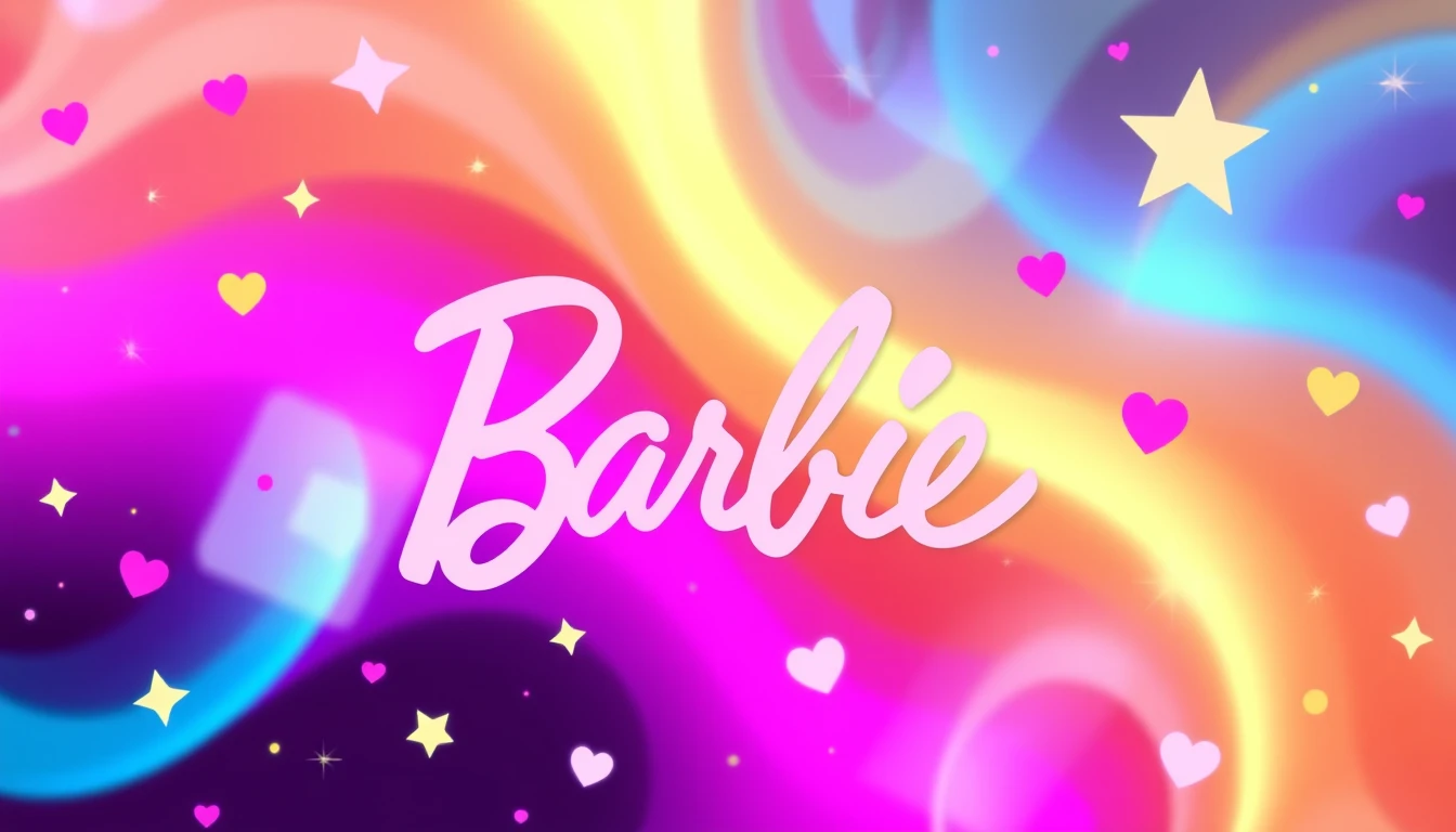 Sparkly Barbie Logo Wallpaper Barbie Iron On Logo Heat Transfer Vinyl