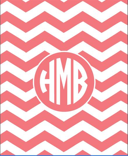 Chevron Background With Monogram Maker