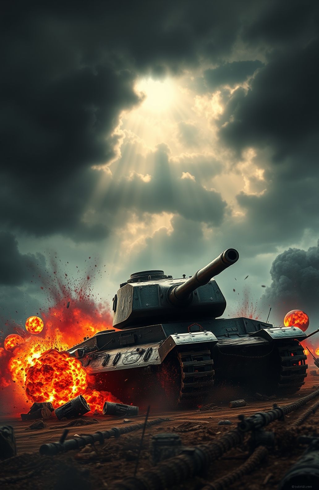 🔥 Free Download Wallpaper M4A1 Sherman War ww2 Art Tank Painting by ...