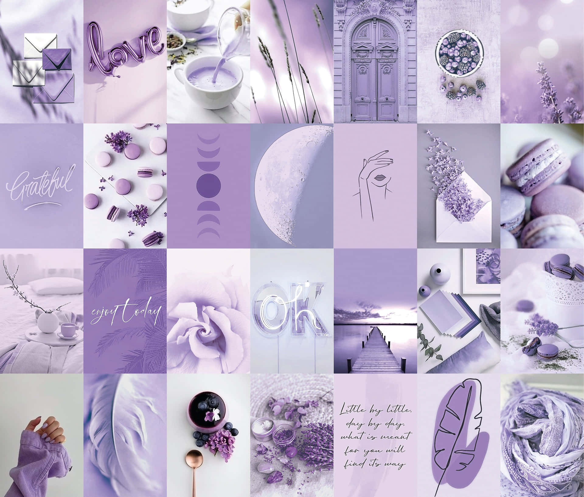 🔥 Free Download Dark Purple Neon Wall Collage Kit Wallpaper by ...