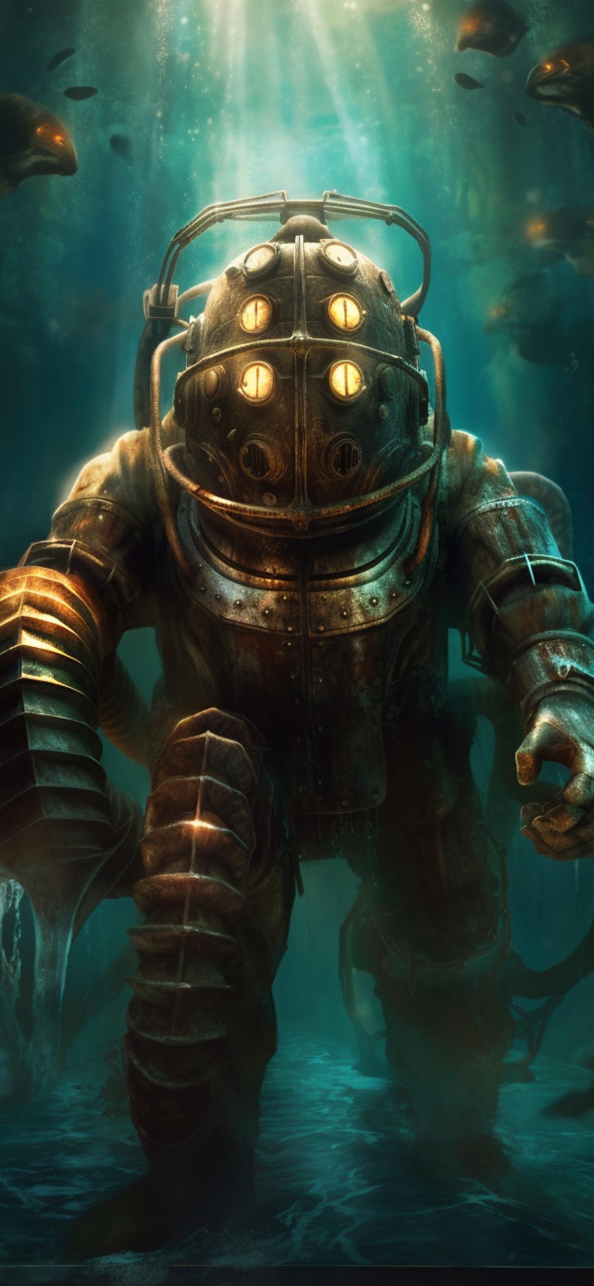 🔥 Free Download Bioshock Big Daddy Art Wallpaper Iphone by @awilliams76 ...
