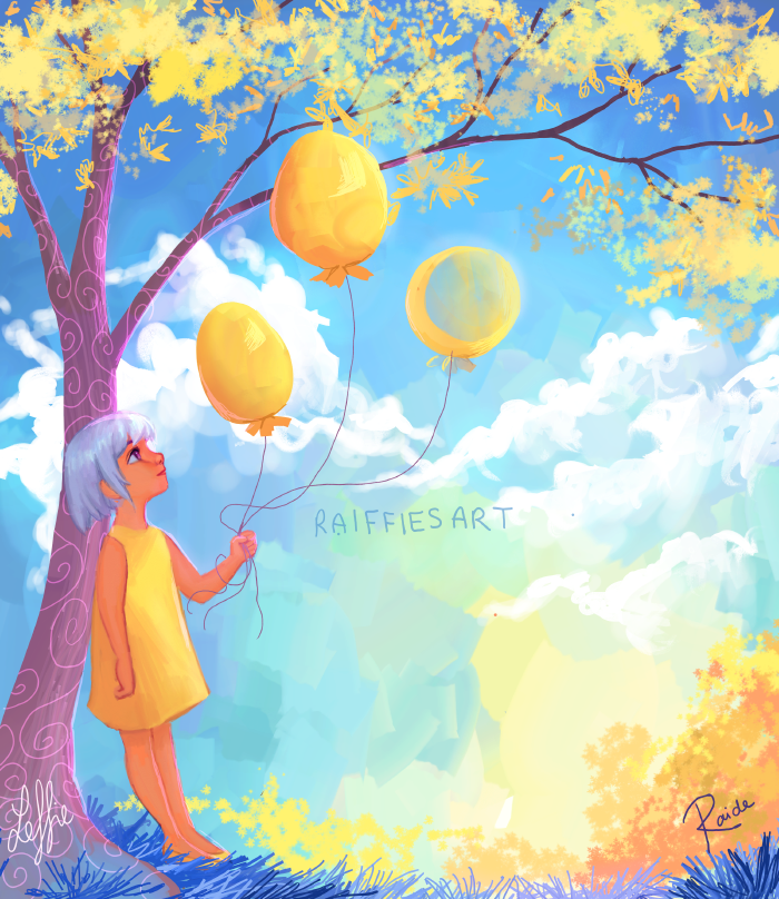 🔥 Free Download Raide And Leffie Moon Balloon Background Leffiesart by ...