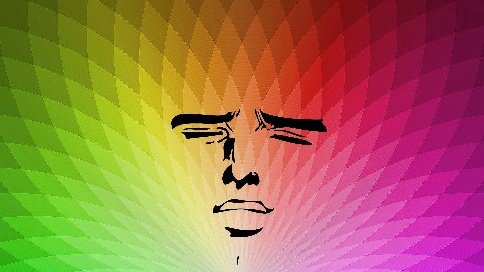 🔥 Free Download Yaranaika Face Over Rainbow Meme Wallpaper by ...