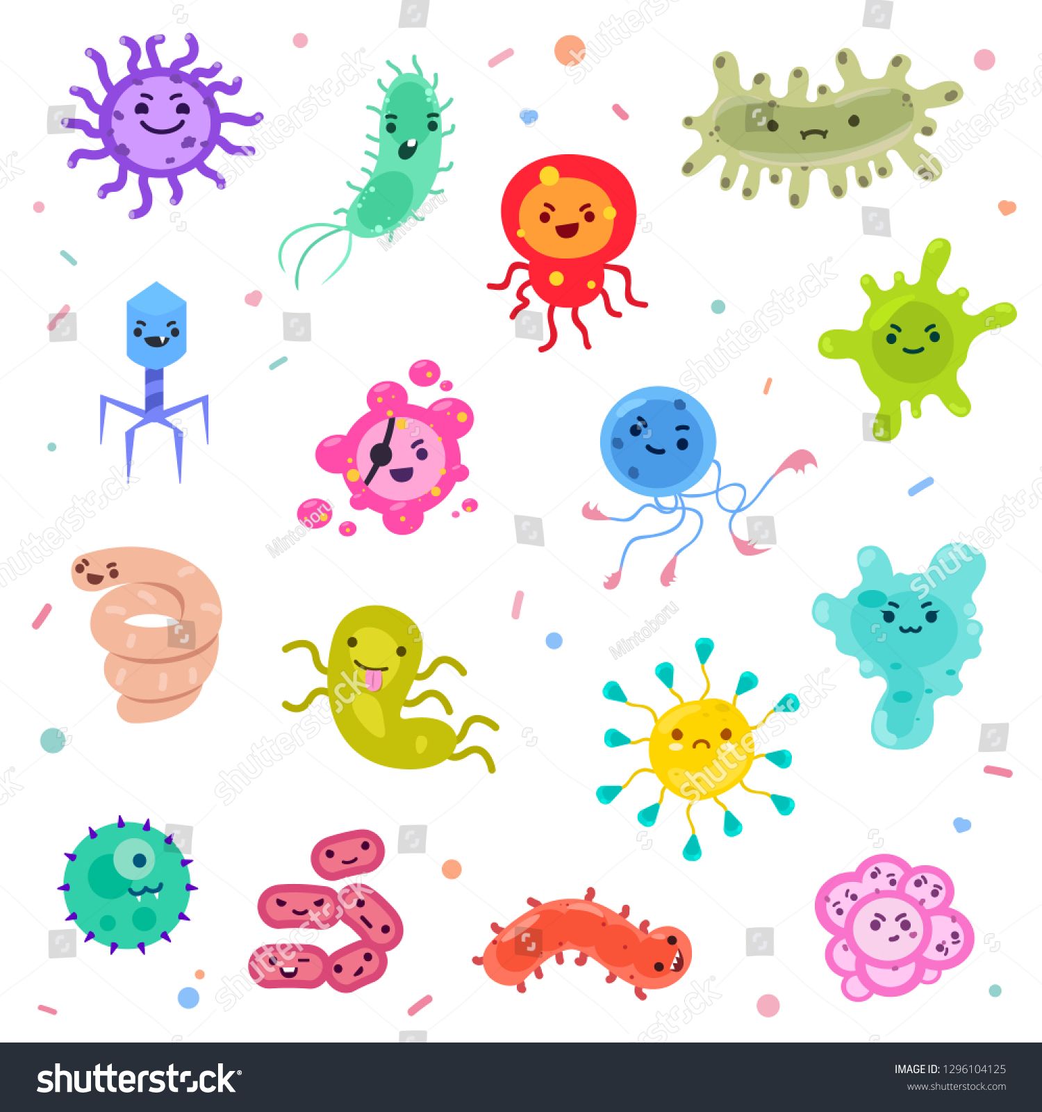 🔥 Free Download Cute Germ Bacteria And Viruses Set Characters Smile Wickedly by @eoliver16 ...