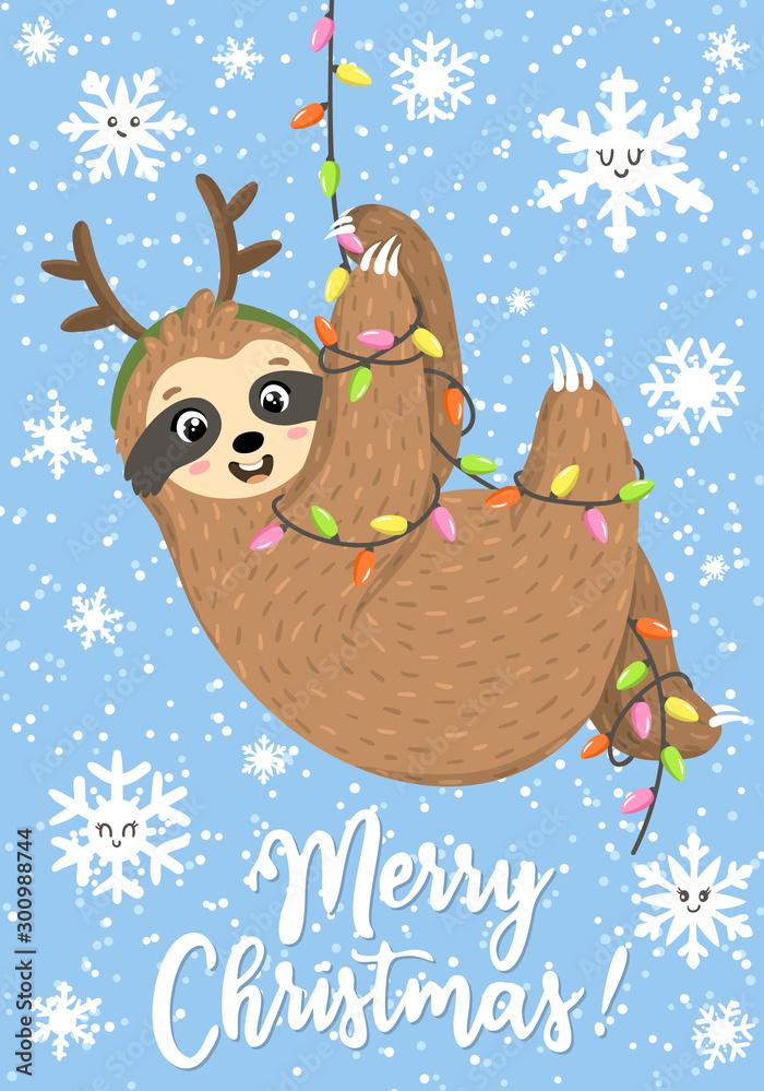 [21+] Christmas Sloth Wallpapers | WallpaperSafari