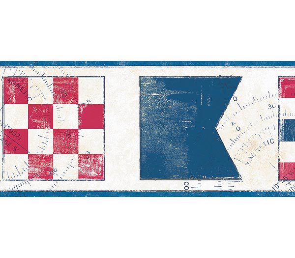 🔥 Free download Blue Nautical Flag Wallpaper Border Novelty Wallpaper ...