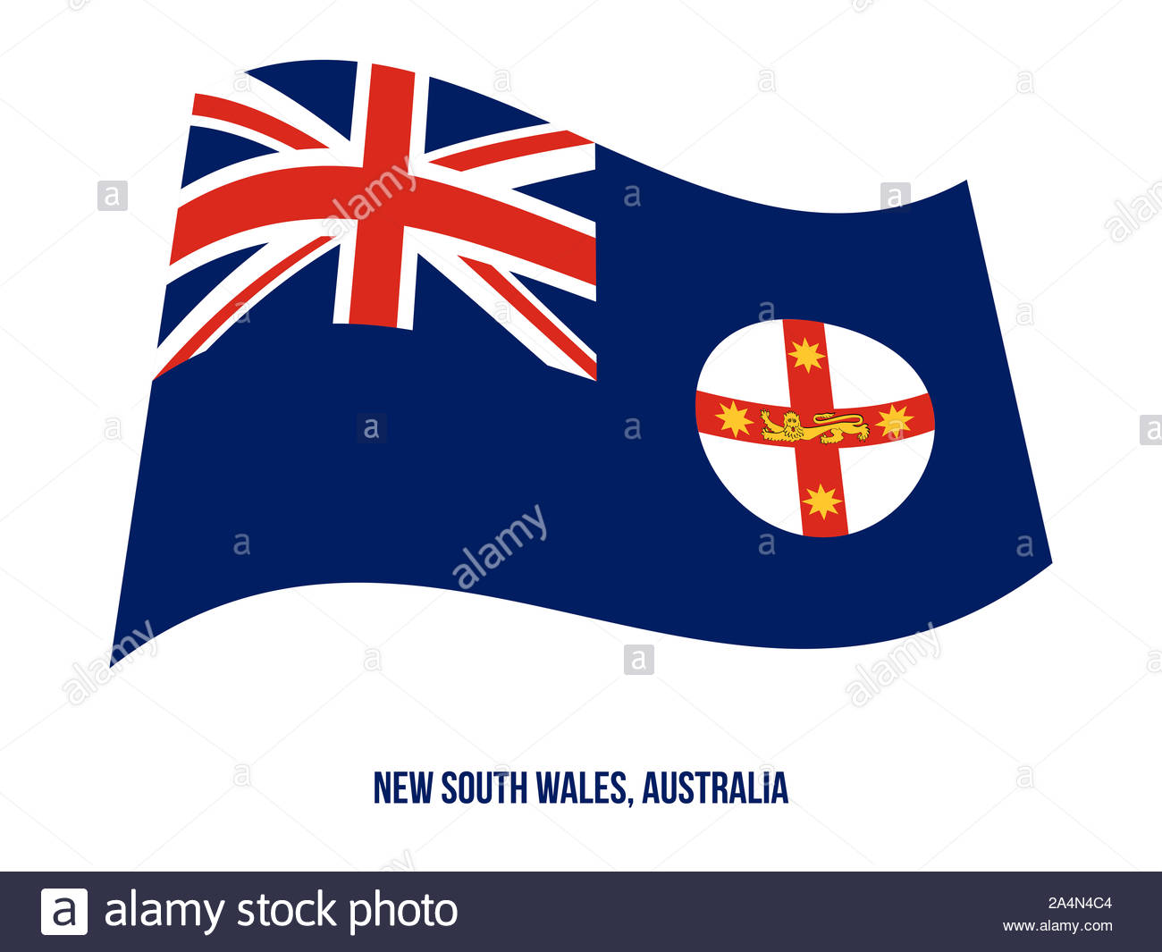 Free Download New South Wales NSW Flag Waving Vector Illustration On free-download-new-south-wales-nsw-flag-waving-vector-illustration-on