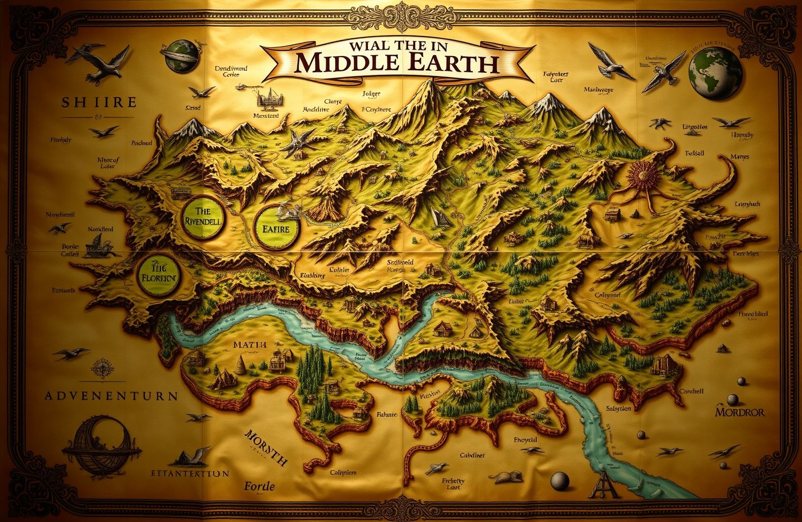 🔥 Free Download Map Of Middle Earth Wallpaper by @austinwatson ...