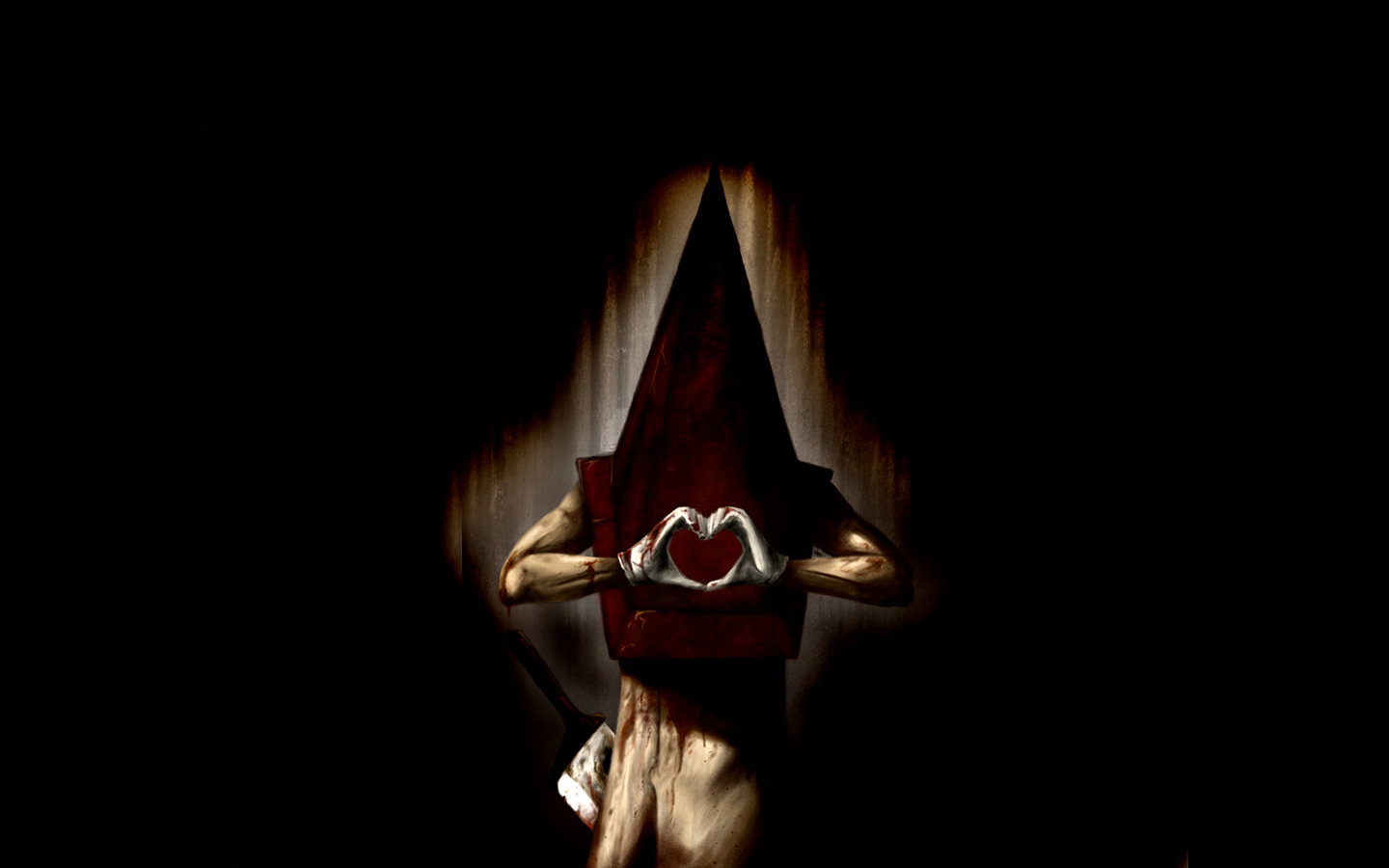 🔥 Free Download Video Games Silent Hill Pyramid Head Black Background ...
