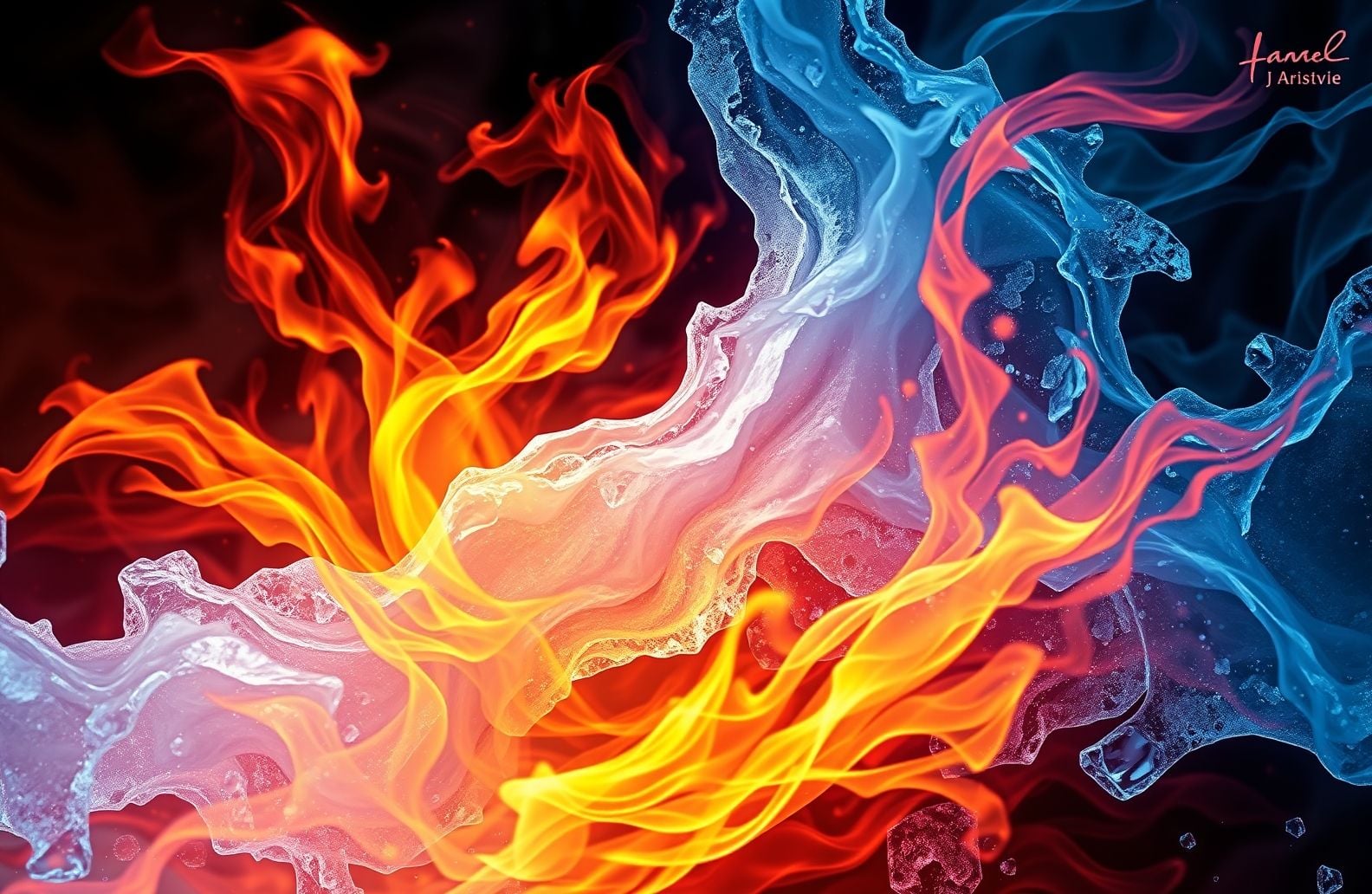 Cool Fire And Ice Backgrounds