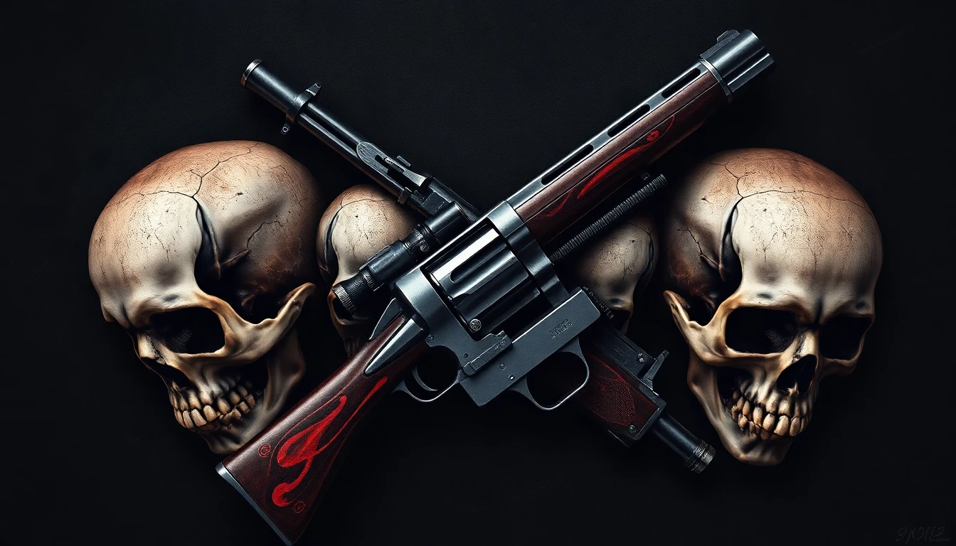 🔥 Free Download Skulls And Guns Wallpaper by @ckoch | WallpaperSafari